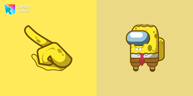 Cursor Among Us Spongebob Character For Chrome - Cursor Pack | Cursor Space
